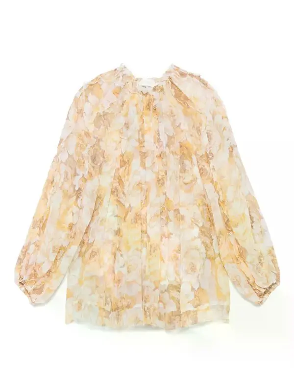 Zimmermann Frill-detail Billow Blouse - Neutrals