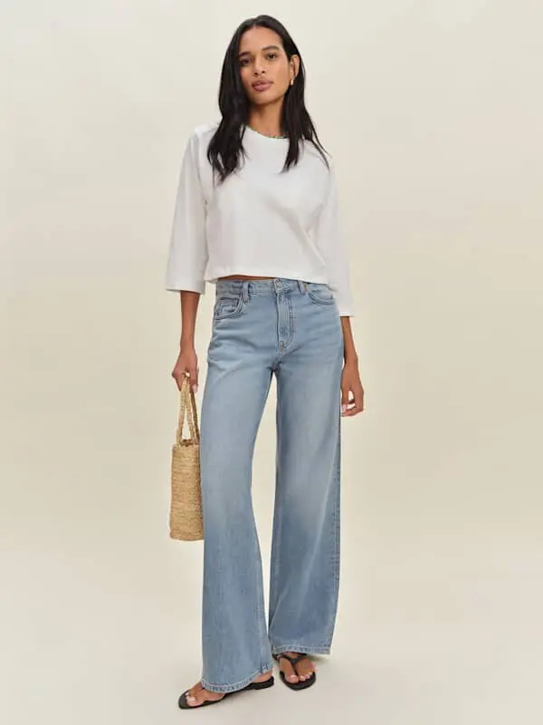 REFORMATION Lewis T-shirt - Ivory