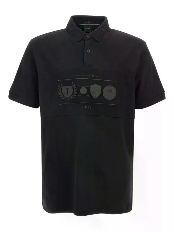 BOSS Percy Heritage Polo Shirt - Black