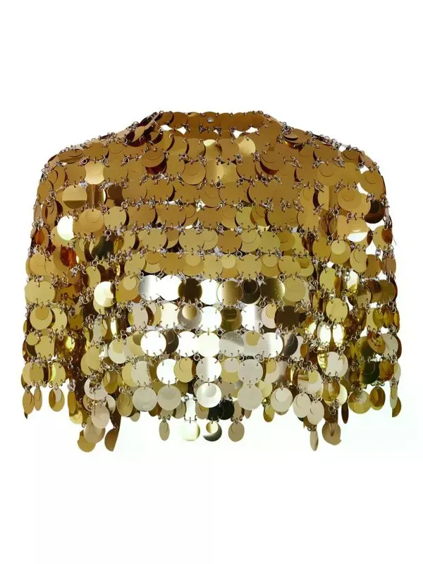 Rabanne Chainmail-embellished Cropped Top - Gold