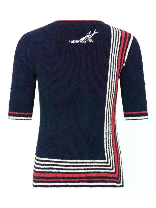 Rabanne Striped Knitted Top