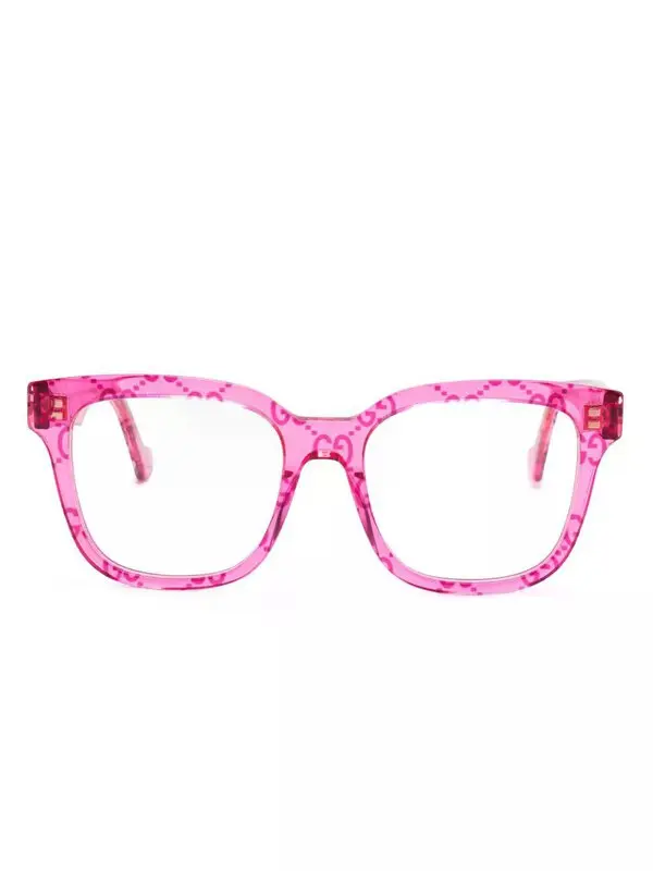 Gucci Gg-logo Glasses - Pink