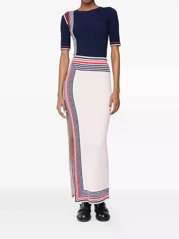 Rabanne Striped Knitted Skirt