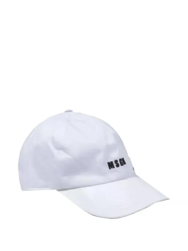 MSGM Logo-embroidered Cap - White
