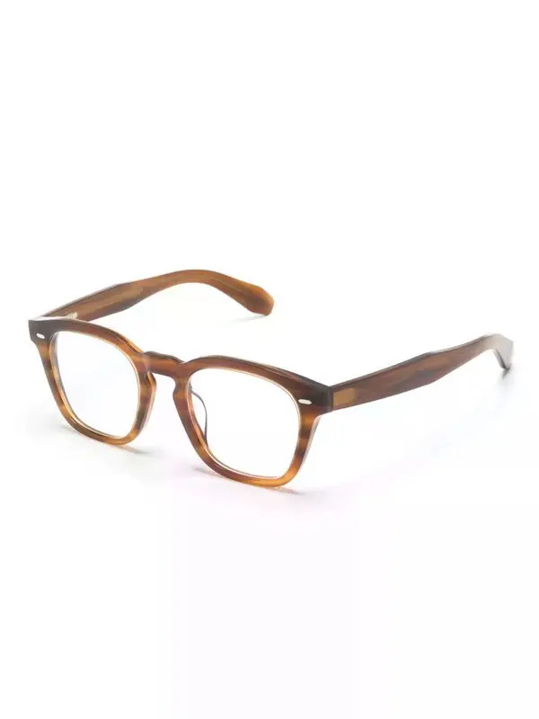 Oliver Spencer N.03 Square-frame Eyeglasses - Brown
