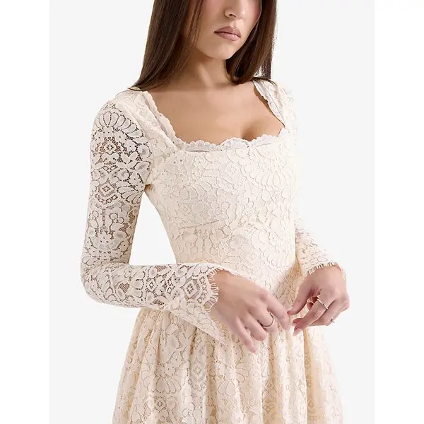 House OF CB Fae Lace Mini Dress - Cream