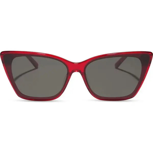 DIFF 61mm Cat Eye Sunglasses - Red Hot Summer / Grey