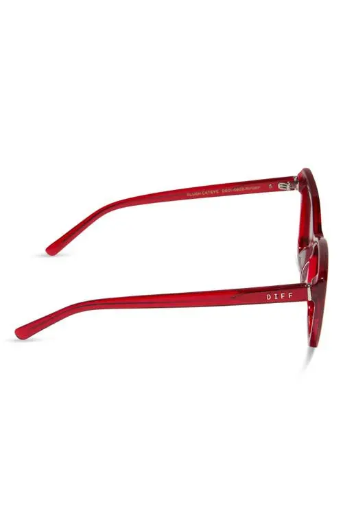 DIFF 61mm Cat Eye Sunglasses - Red Hot Summer / Grey