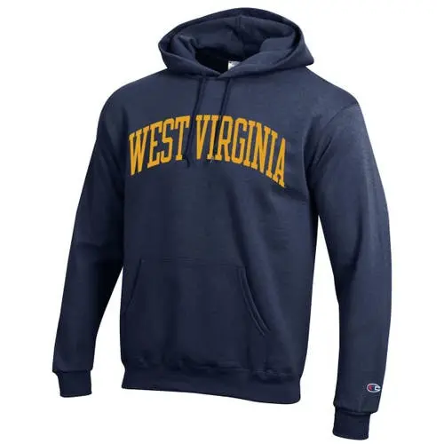 Champion West Virginia Mountaineers Basic Arch Fleece Pullover Hoodie