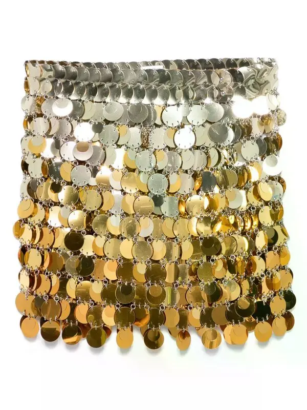 Rabanne Gradient-effect Mini Skirt - Gold
