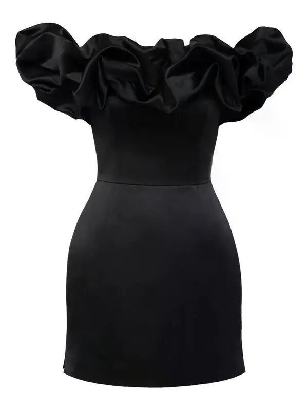 POST MERIDIEM Meringue Mini Dress - Black