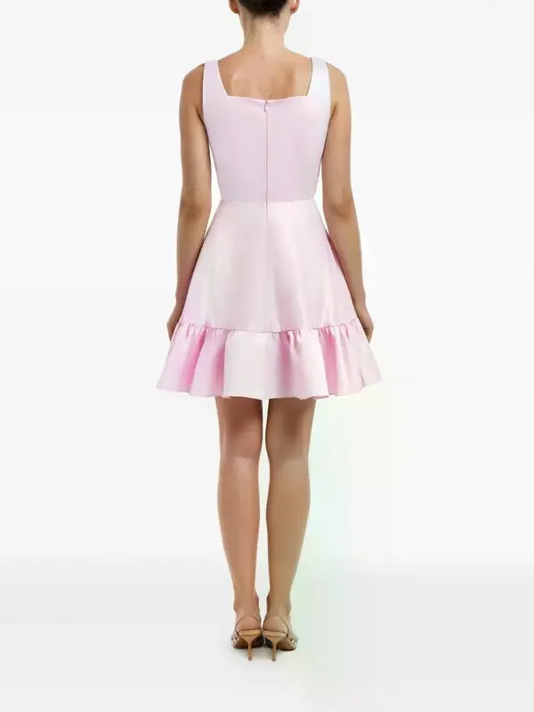 POST MERIDIEM Mini Dress With Ruffle Hem - Pink