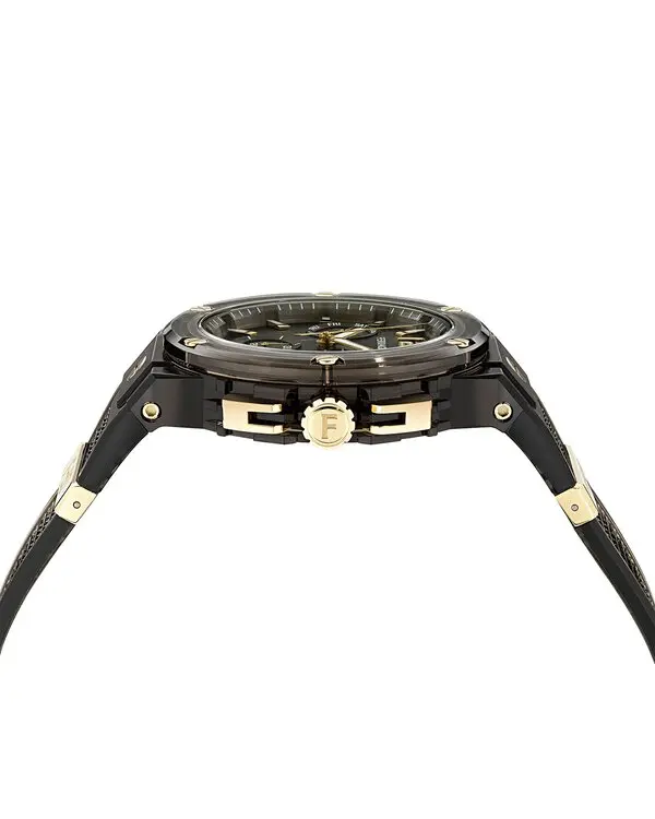 FERRAGAMO F-80 Translucent Chronograph, 44mm - Black/black