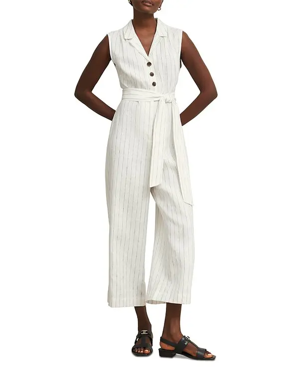 HOBBS LONDON Destiny Jumpsuit - Ivory Navy