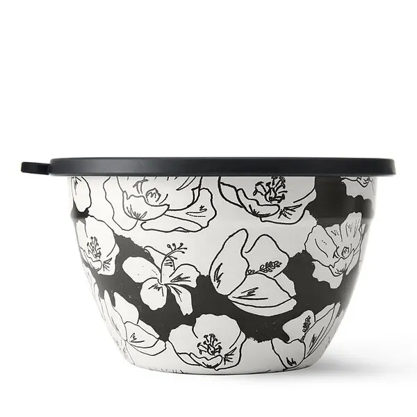 S'WELL Stainless Steel Salad Bowl Kit, 64 Oz - Charcoal Bloom