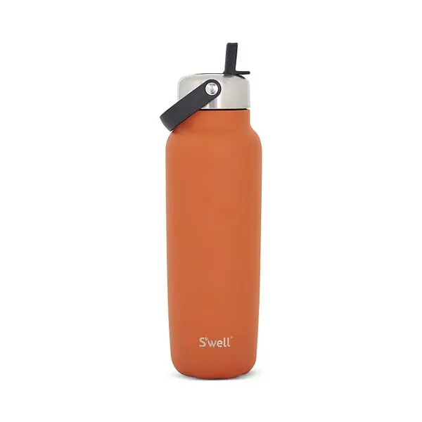 S'WELL Stainless Steel Explorer With Flip Straw Lid & Handle, 40 Oz - Carnelian