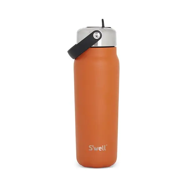 S'WELL Stainless Steel Explorer With Flip Straw Lid, 24 Oz - Carnelian
