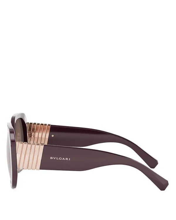 BVLGARI Geometric Sunglasses, 54mm