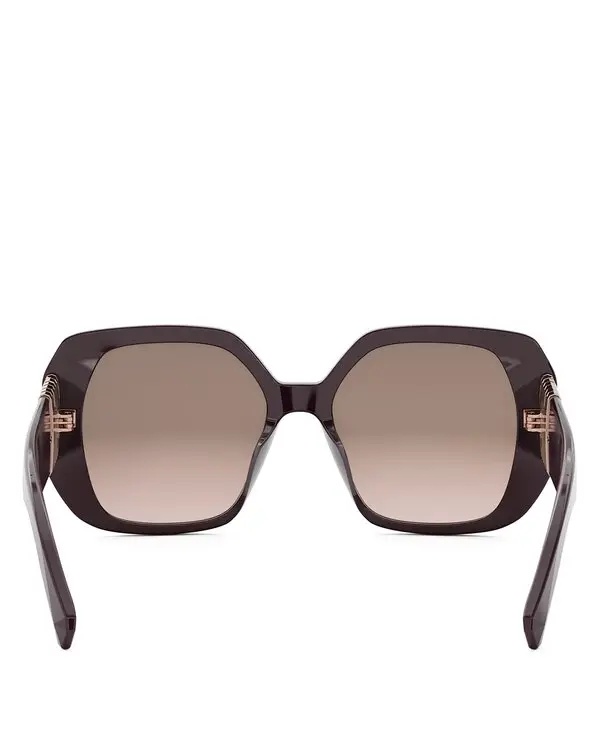 BVLGARI Geometric Sunglasses, 54mm