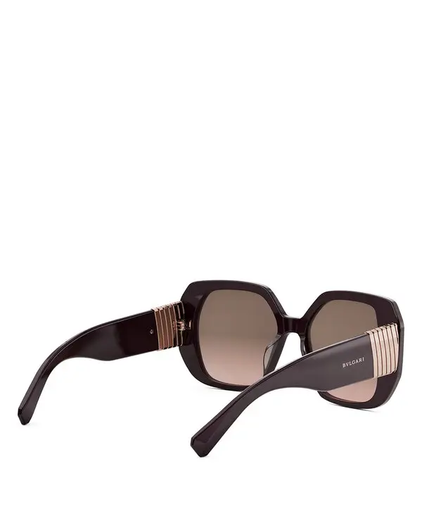 BVLGARI Geometric Sunglasses, 54mm
