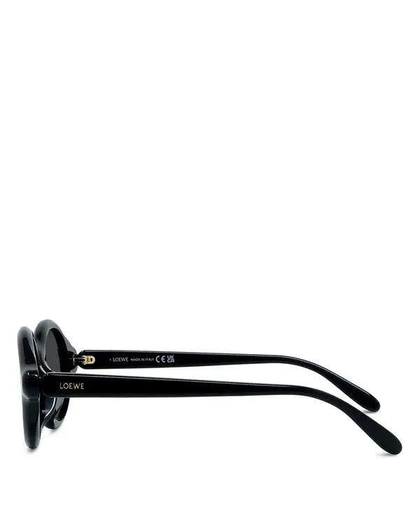 Loewe 48mm Slim Round Sunglasses - Black/smoke