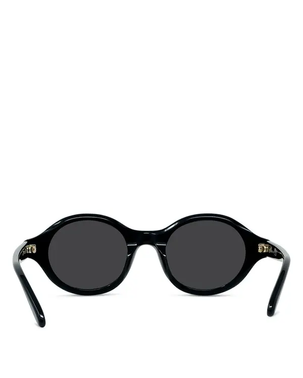Loewe 48mm Slim Round Sunglasses - Black/smoke