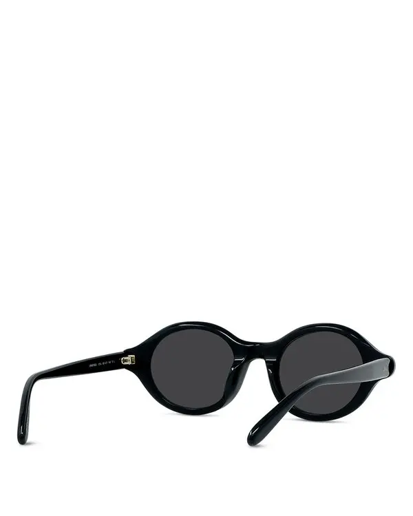 Loewe 48mm Slim Round Sunglasses - Black/smoke