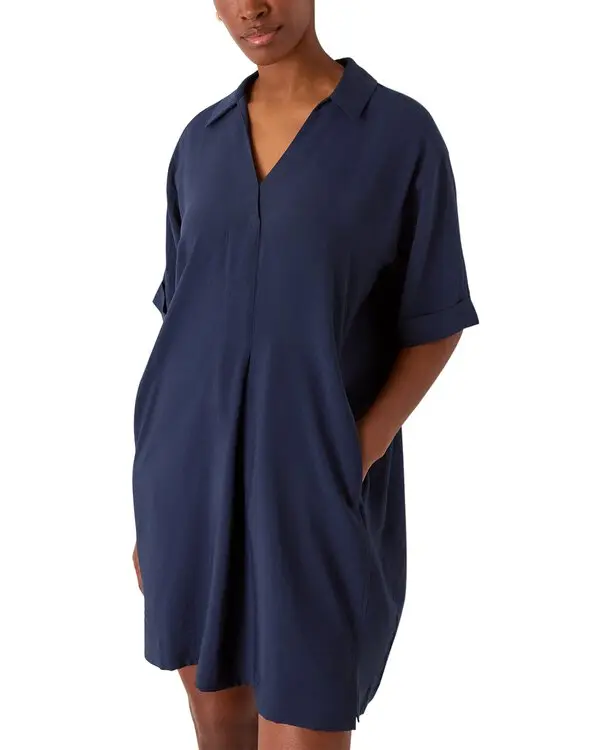 Whistles Melanie Cocoon Dress - Navy