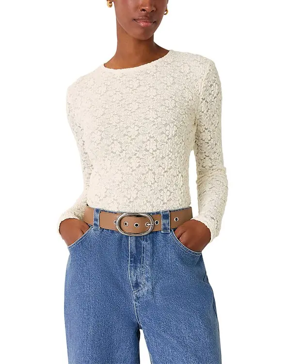 Whistles Lace Long-sleeve Top