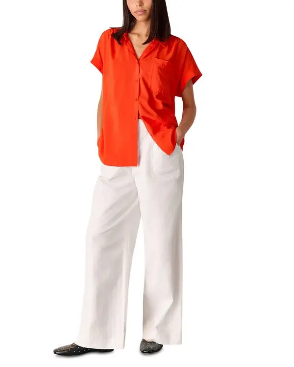 Whistles Nicola Button-front Shirt - Red