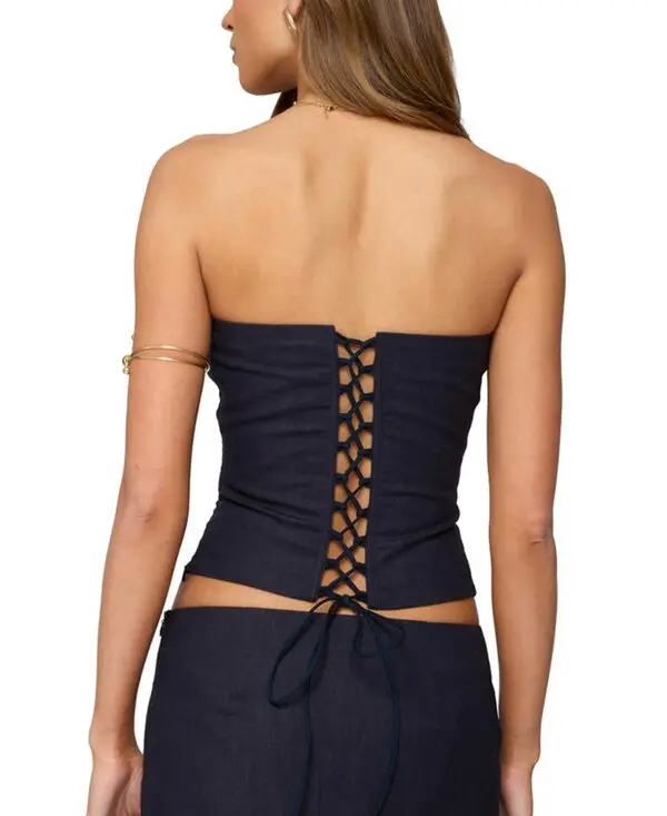 EDIKTED Rebel Linen Look Corset