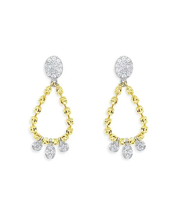 Meira T 14k Diamond Loop Earrings - Gold