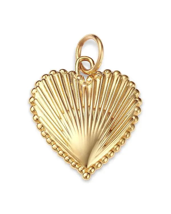 Bloomingdale'S 14k Yellow Fluted Heart Charm Pendant - Gold