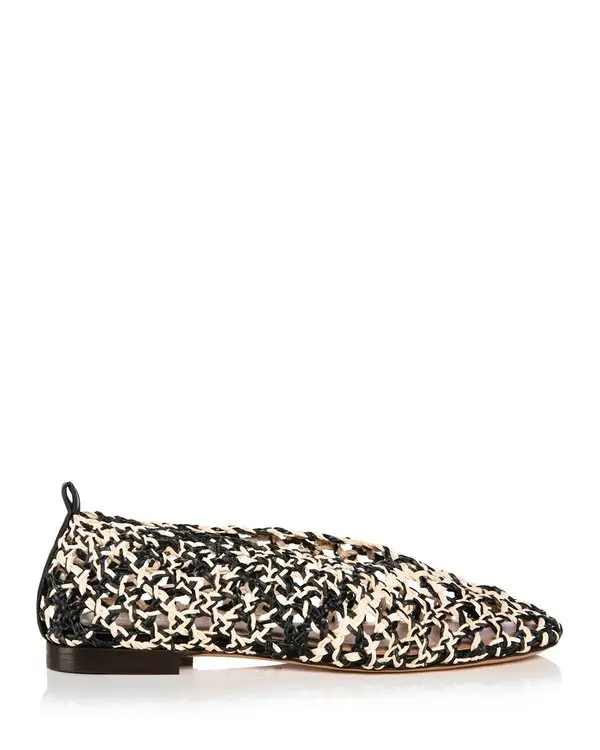 MANSUR GAVRIEL Woven Ballet Flats - Black/white