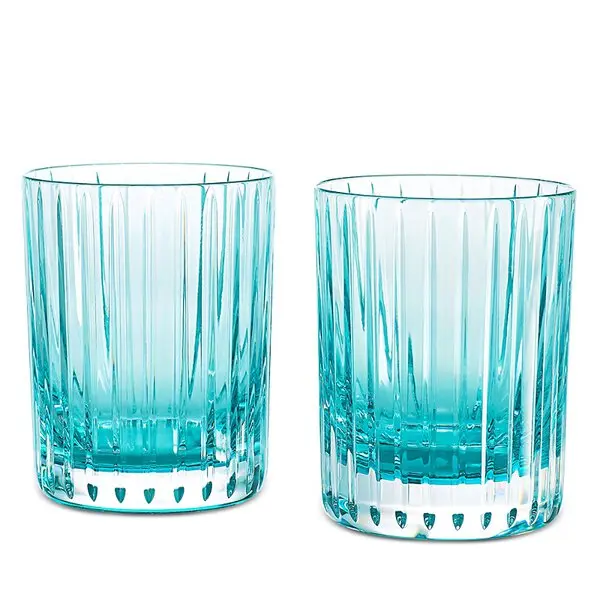 THE MARTHA, BY BACCARAT Harmonie Pastel Tumblers, Set Of 2 - Turquoise