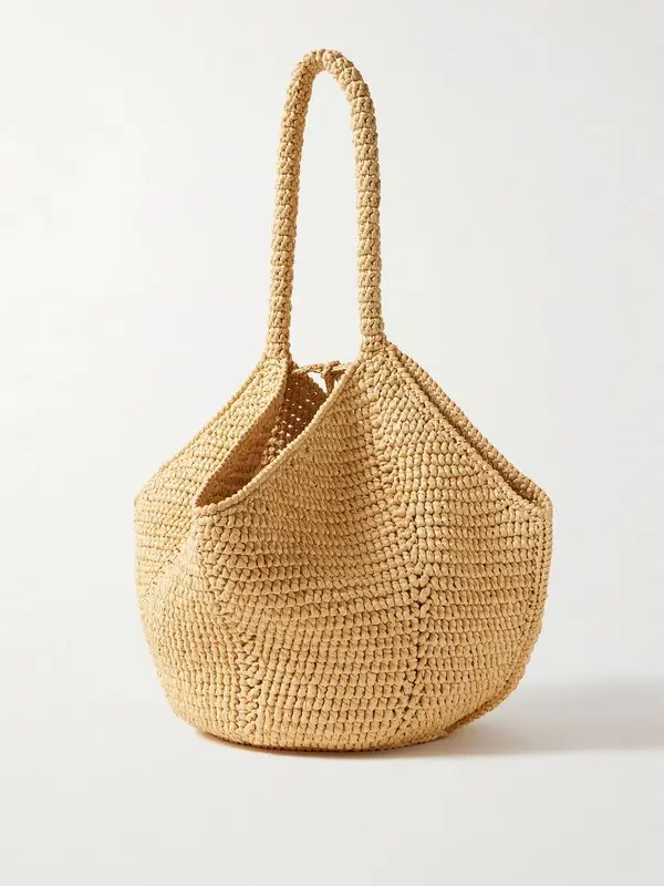 Khaite Lotus Medium Raffia Tote
