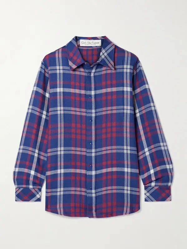 GOD’S TRUE CASHMERE Checked Cashmere Shirt