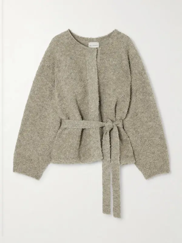 DEIJI STUDIOS Pod Belted Bouclé Cardigan