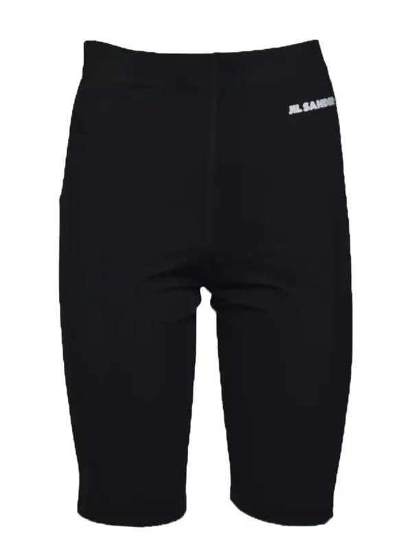 JIL SANDER Cotton Biker Shorts - Black