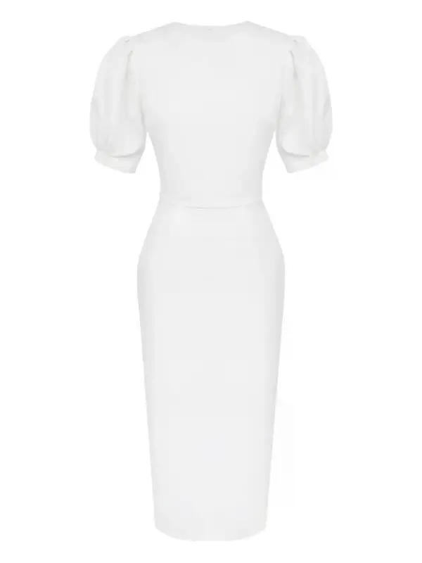 POST MERIDIEM Voluminous-sleeve Midi Dress