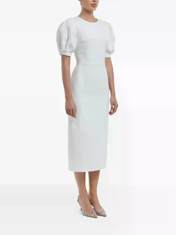 POST MERIDIEM Voluminous-sleeve Midi Dress