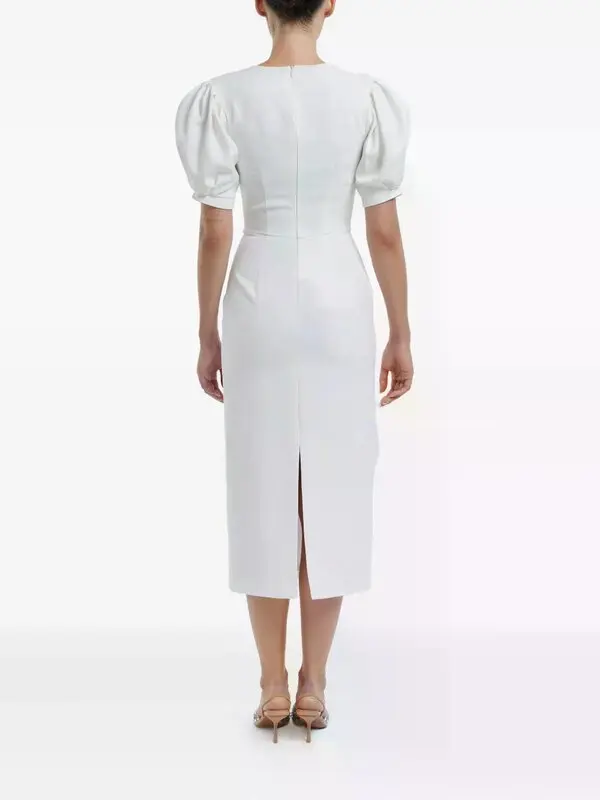POST MERIDIEM Voluminous-sleeve Midi Dress