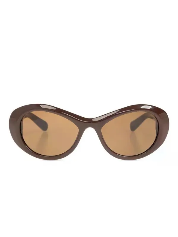 Jacquemus Logo-print Sunglasses - Brown