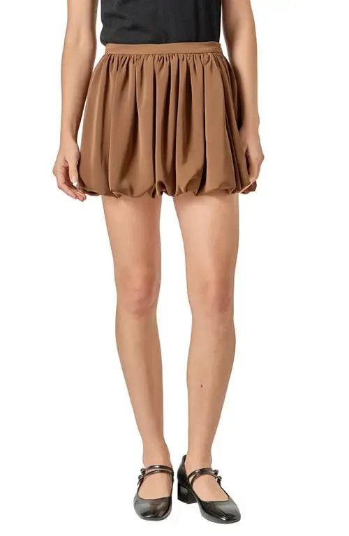 English Factory Balloon Miniskirt - Brown