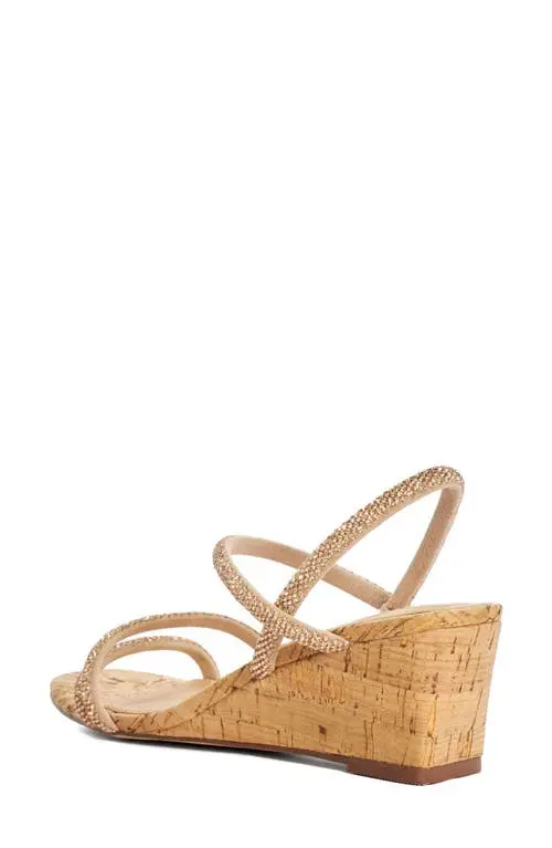 Dune London Kalia Wedge Sandal - Blush Gold