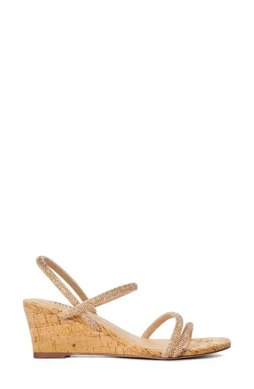 Dune London Kalia Wedge Sandal - Blush Gold