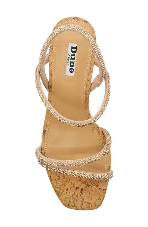 Dune London Kalia Wedge Sandal - Blush Gold
