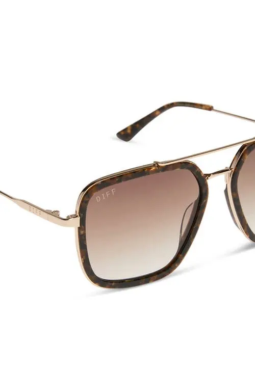 DIFF Jordan 57mm Navigator Sunglasses - Glitter Tortoise/brown