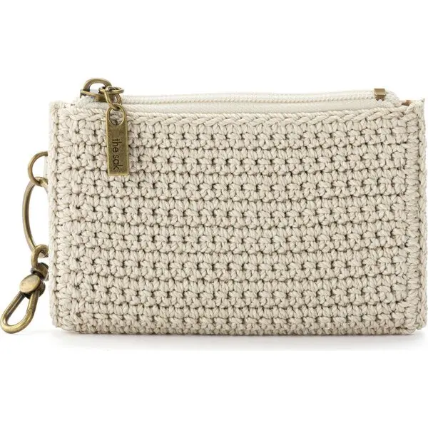 THE SAK Encino Crochet Card Wallet - Ecru