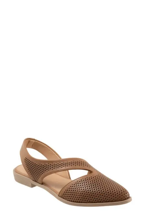 BUENO Bianca Slingback Pointed Toe Flat - Walnut